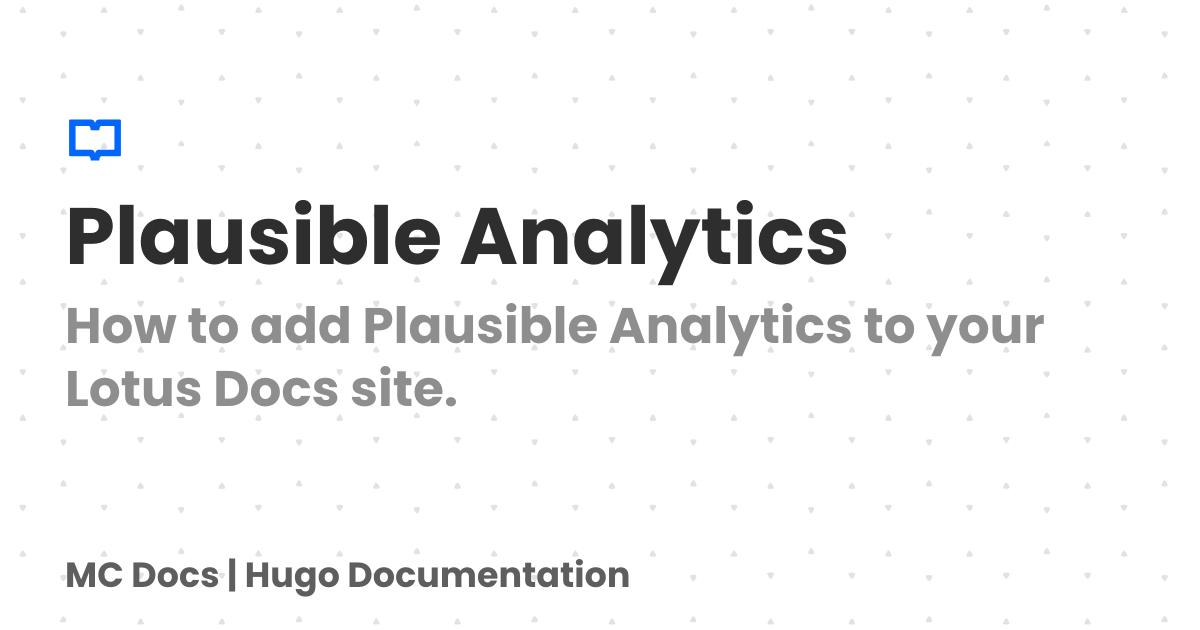 Plausible Analytics | MC Docs