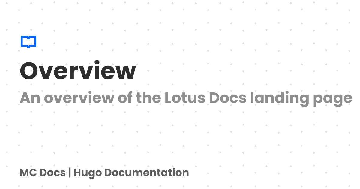 Overview | MC Docs