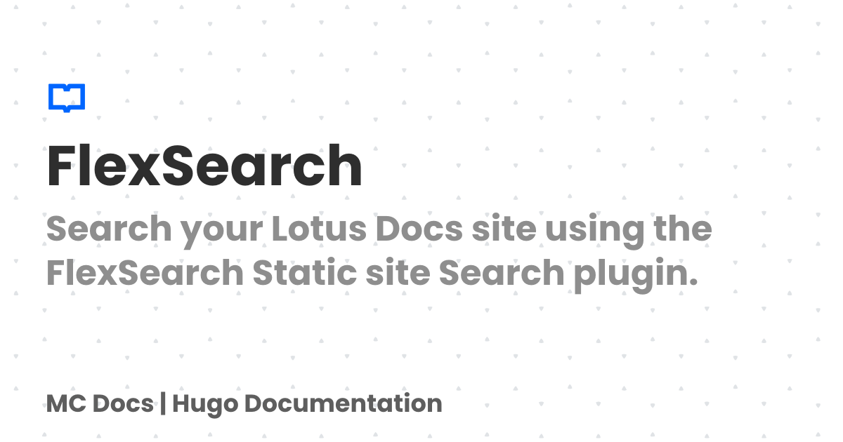FlexSearch | MC Docs