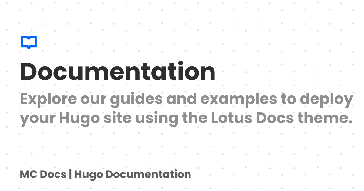 Documentation | MC Docs